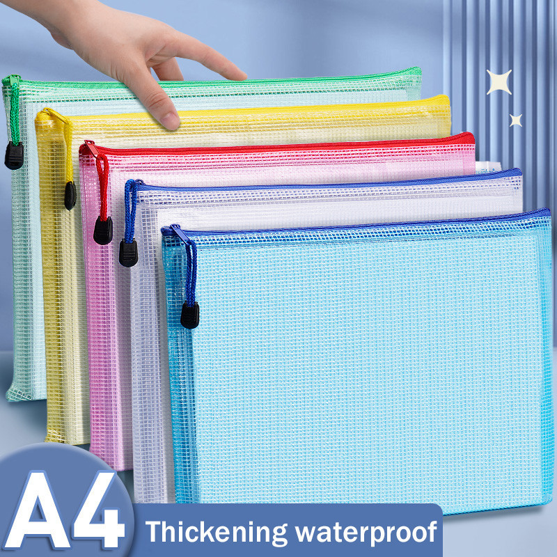 A4 Mesh Zipper Bag zipper file organizer pvc a4 zipper bag a4 file bag ...