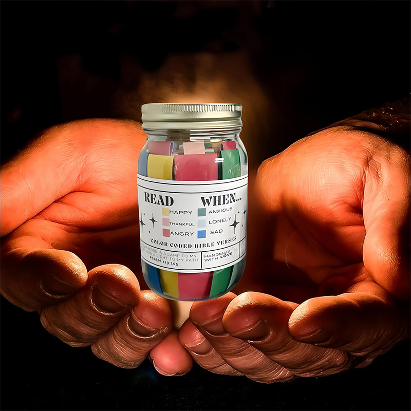 [lovego] Read Me When Color Coded Bible Verses In A Jar Scripture Cards ...
