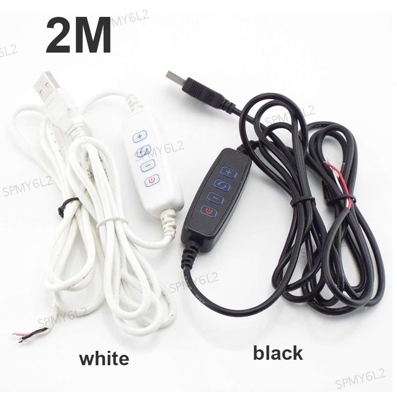 3 pin DC 5V LED Dimmer Extension Cable Color Control Switch Adapter USB ...