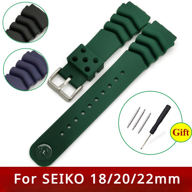 18mm 20mm 22mm Silicone Watch Strap for Seiko Diver Rubber Watch Band ...