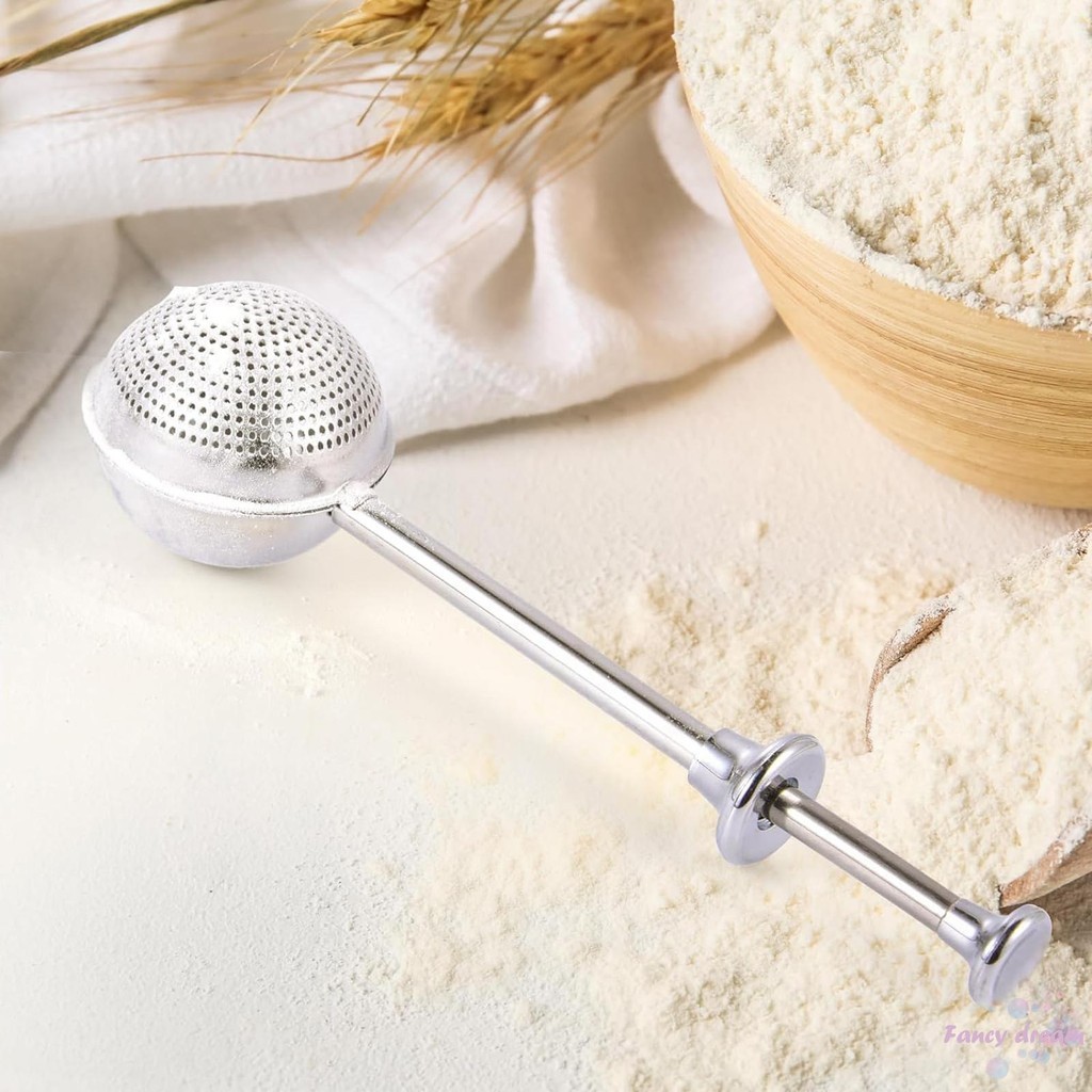 Stainless Steel Mesh Flour Strainers with Stretchable Long Handle ...