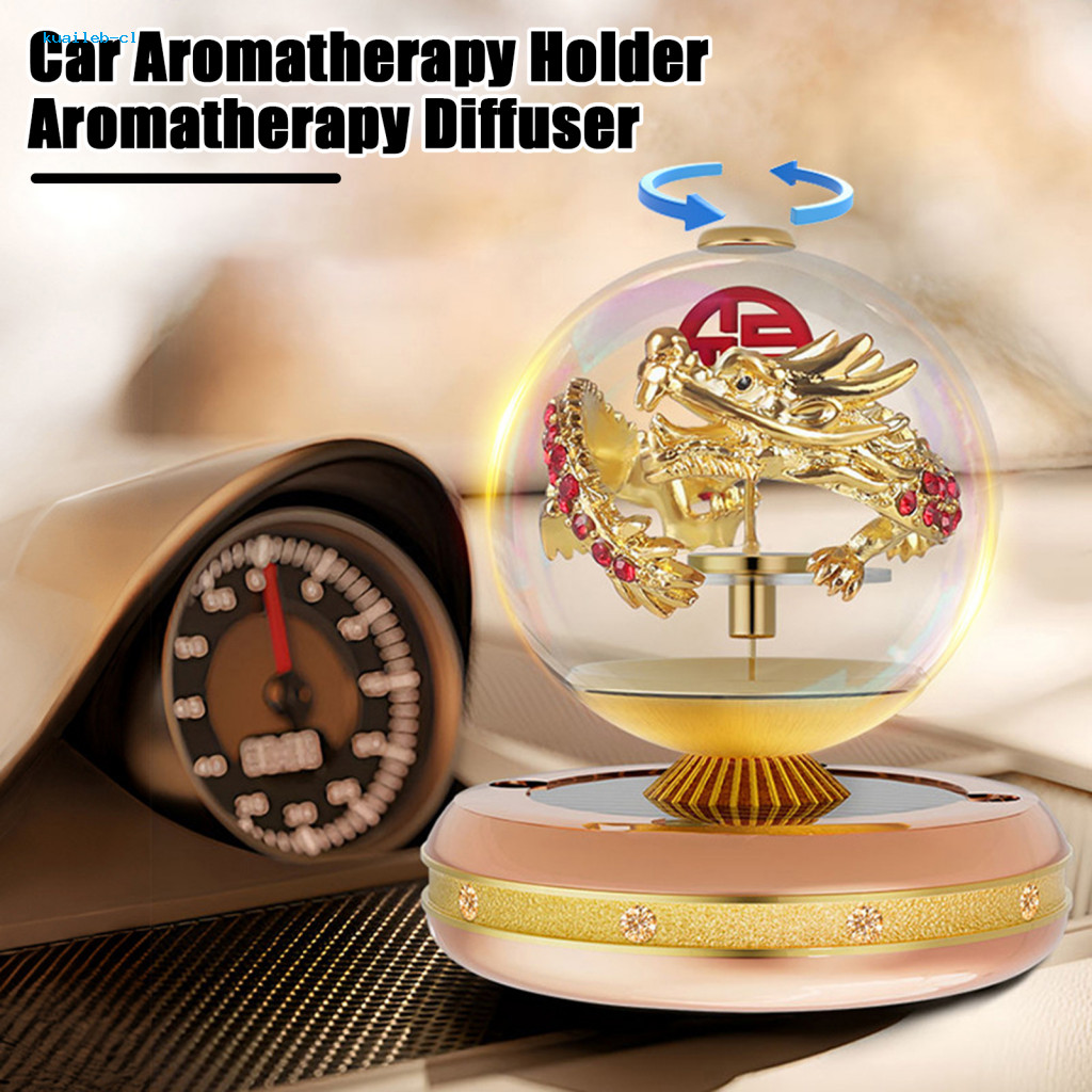 kuaileb Rotating Solar Aromatherapy Dragon Car Air Freshener Solar ...