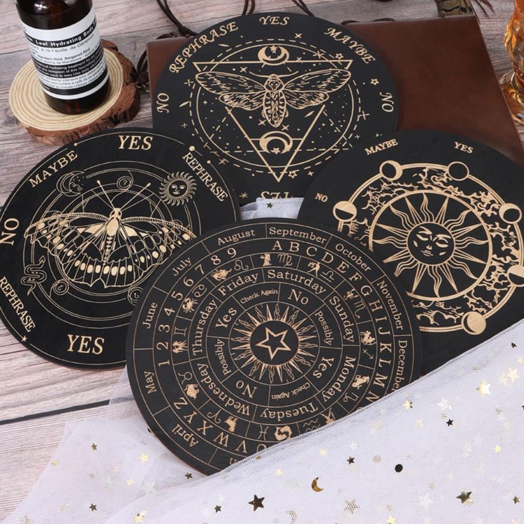 Pendulum Board Divination Wooden Communication Board Witch Crafts ...