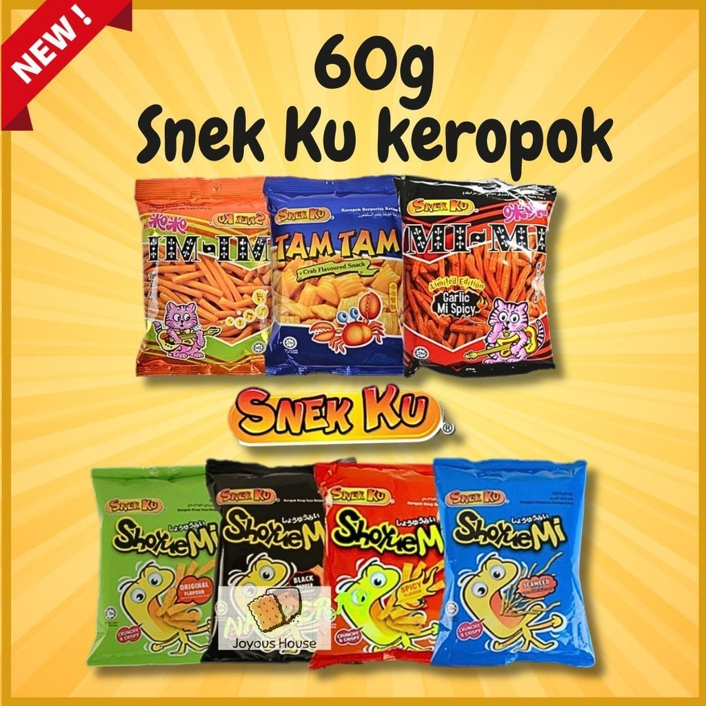 【Ready Stock】60g Snek Ku Shoyuemi Original/ Spicy/ Black Pepper ...