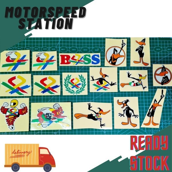 Sticker Cutting Reflective Benetton Pangkah/Helang Duck Daffy Pantul ...