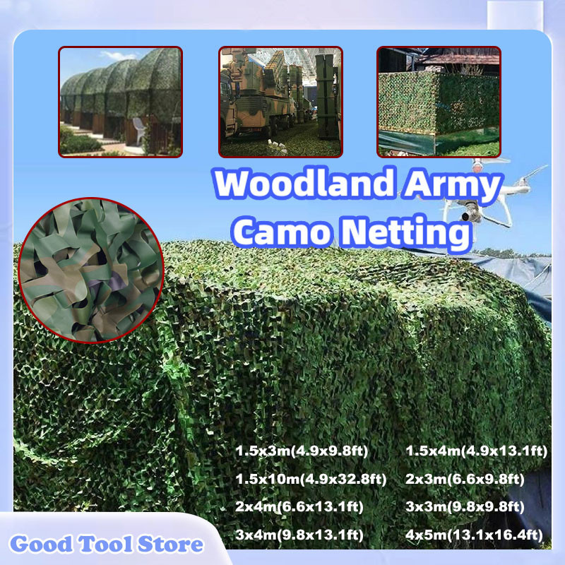 Camouflage Net Woodland Camo Netting Outdoor Garden Yard Fence ...