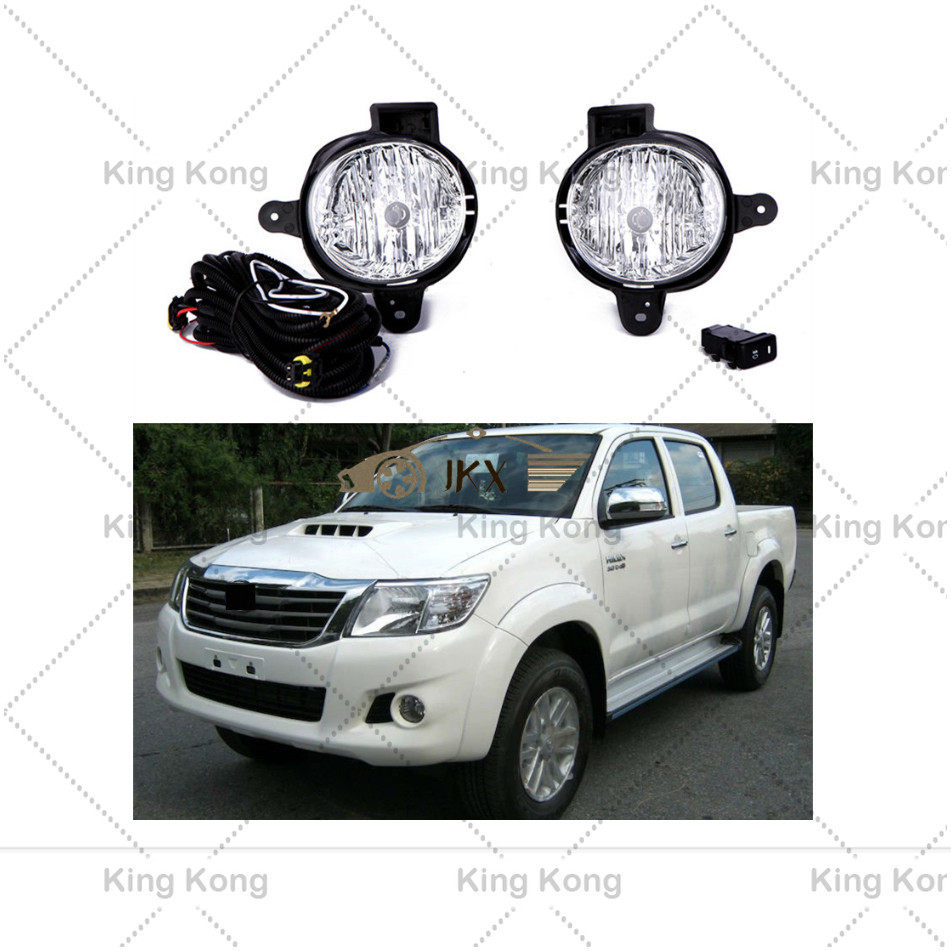 Car front bumper fog light with wire and switch For TOYOTA HILUX VIGO CHAMP KUN26 2011 2012 2013 ...
