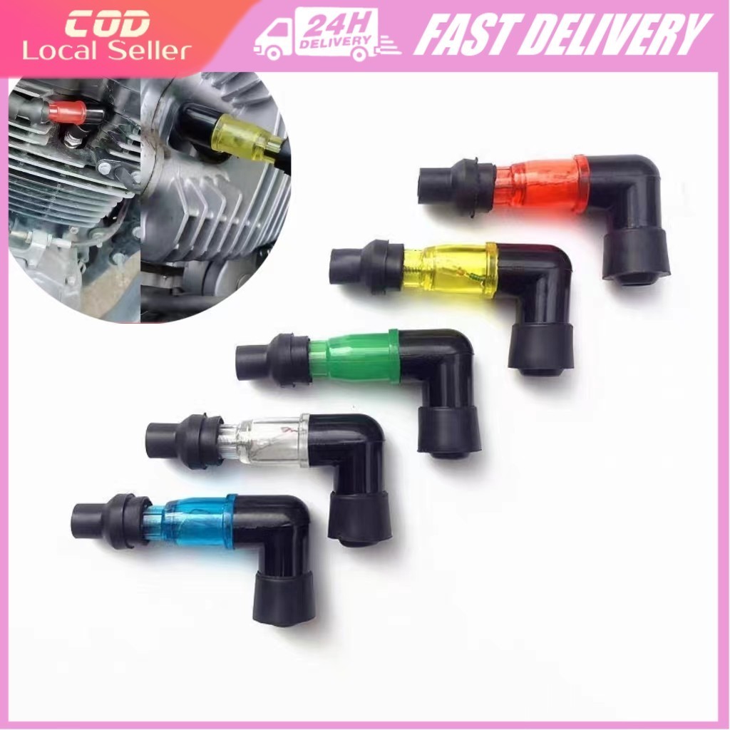 Motorcycle Spark Plug Cap Transparent Flame Spark Plug Cover Hook With ...
