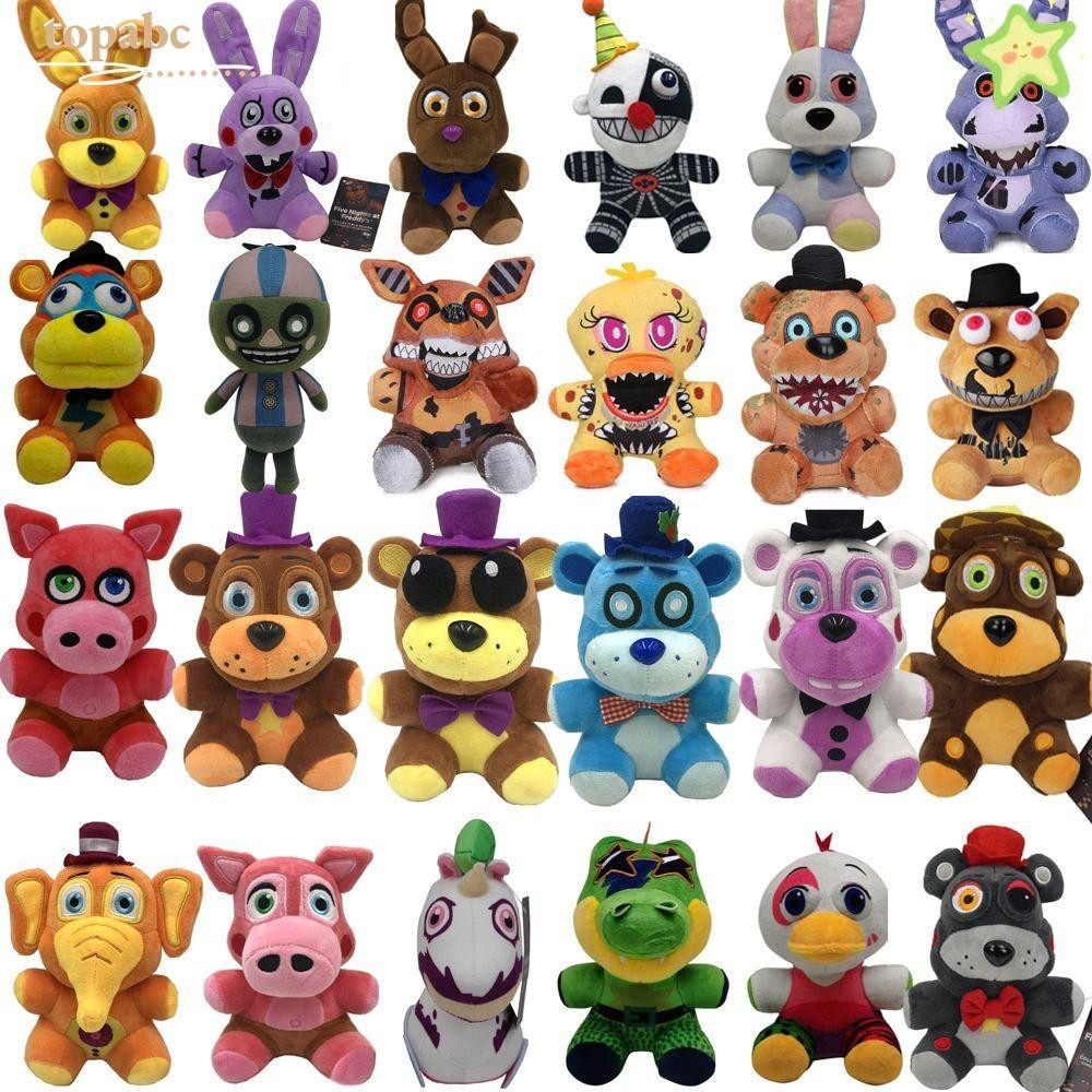 TOPABC 18-25cm FNAF Plush Toy Soft Cotton Stuffed Foxy Rabbit Bonnie ...