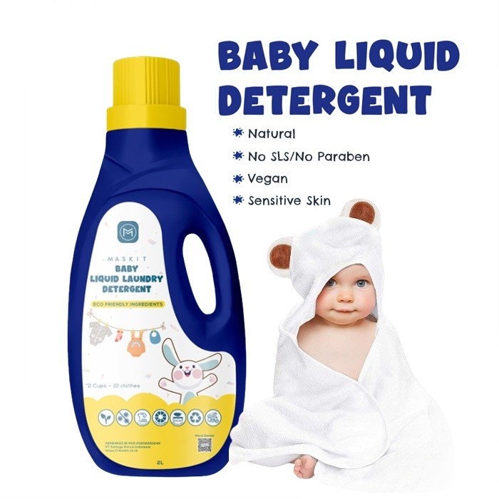 Maskit Baby Liquid Laundry Detergent with Softener | Detergen Bayi ...