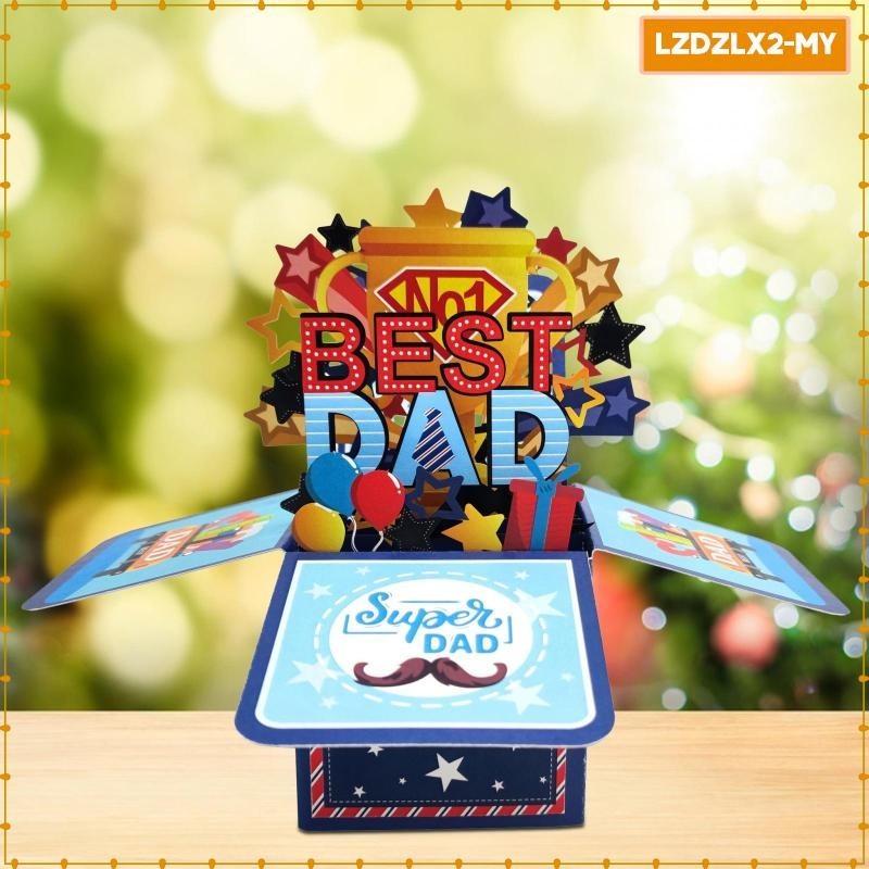 [Loviver] 3D Fathers Day Card with Father Birthday Card Happy Fathers ...