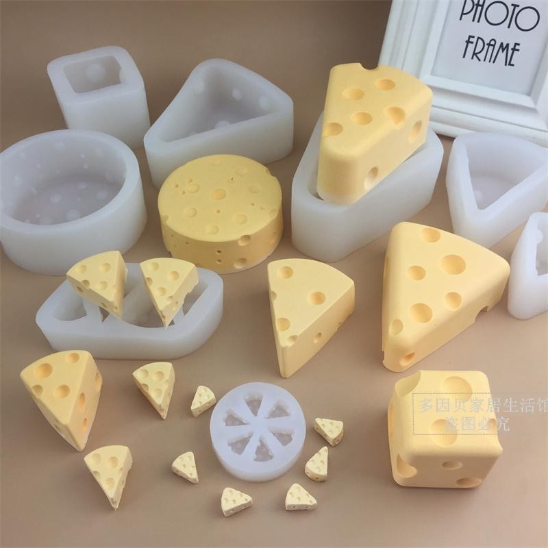 【readystock】仿真奶酪芝士蛋糕硅胶模具手工香薰蜡烛材料巧克力蛋糕烘焙模具Artificial Cheese Cheese Cake ...