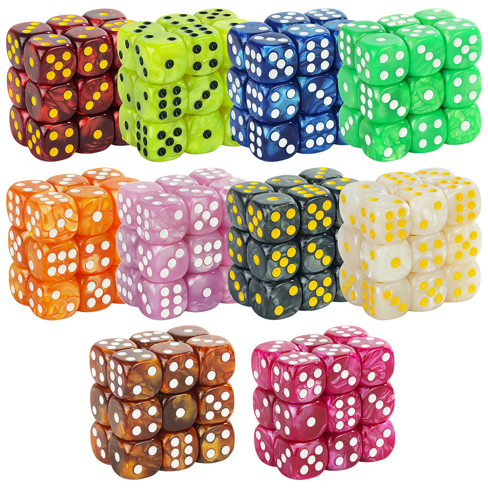 Marble Dice 10pcs 16mm 6 Sided Dice Colordul Rounded Corners Die for D ...
