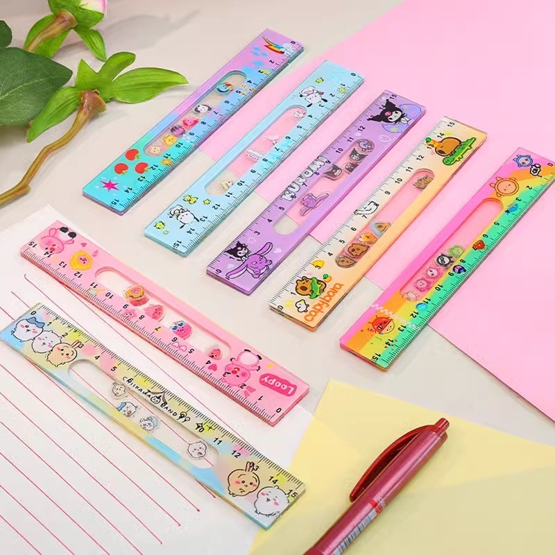 Sanrio Acrylic Straight Ruler Hello Kitty Cartoon Cinnamoroll 15cm ...