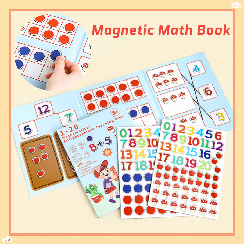 Magnetic Math Book 2 in 1 Addition Subtraction Teaching Kits Puzzle ...