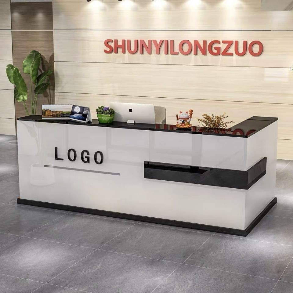 HY-# Bar Counter Cashier Company Reception Desk Small Corner Table ...