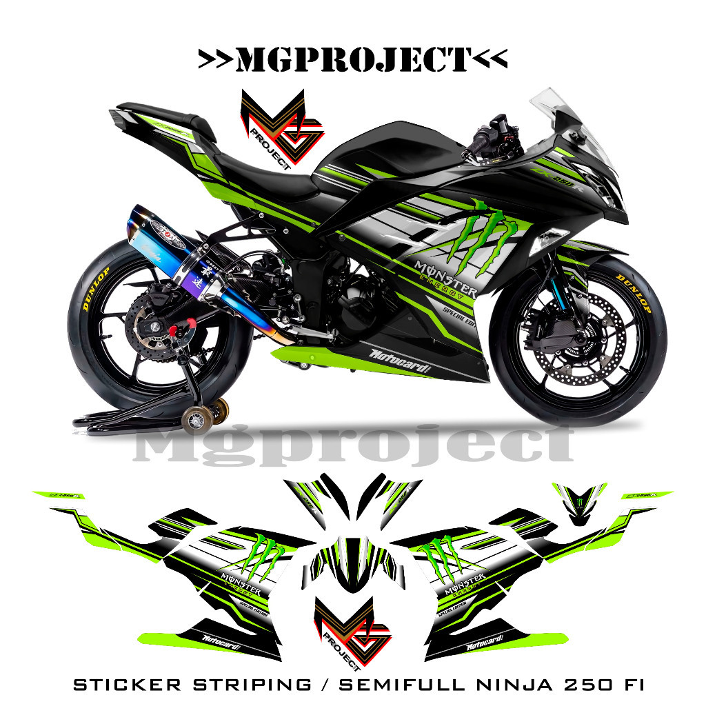 Striping ninja fi 250 semifull Graphic list simple/decal ninja 250 fi ...