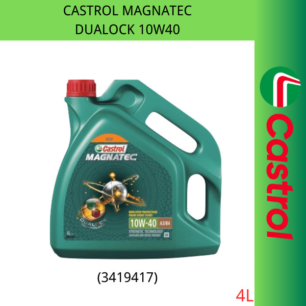 CASTROL MAGNATEC DUALOCK 10W40 Semi Synthetic Engine Oil 4LITER ...