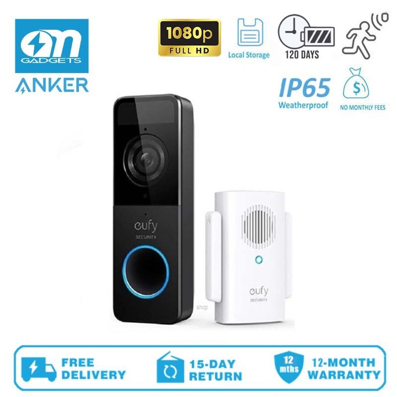 Anker E8220 Eufy Security 1080P Wireless Video Doorbell (S200) | Shopee ...