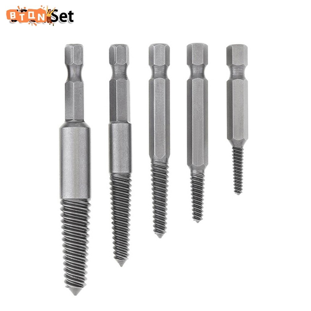 [BTQN] 5Pcs/Set Hex Screw Extractors Broken Damaged Screw Extractor ...