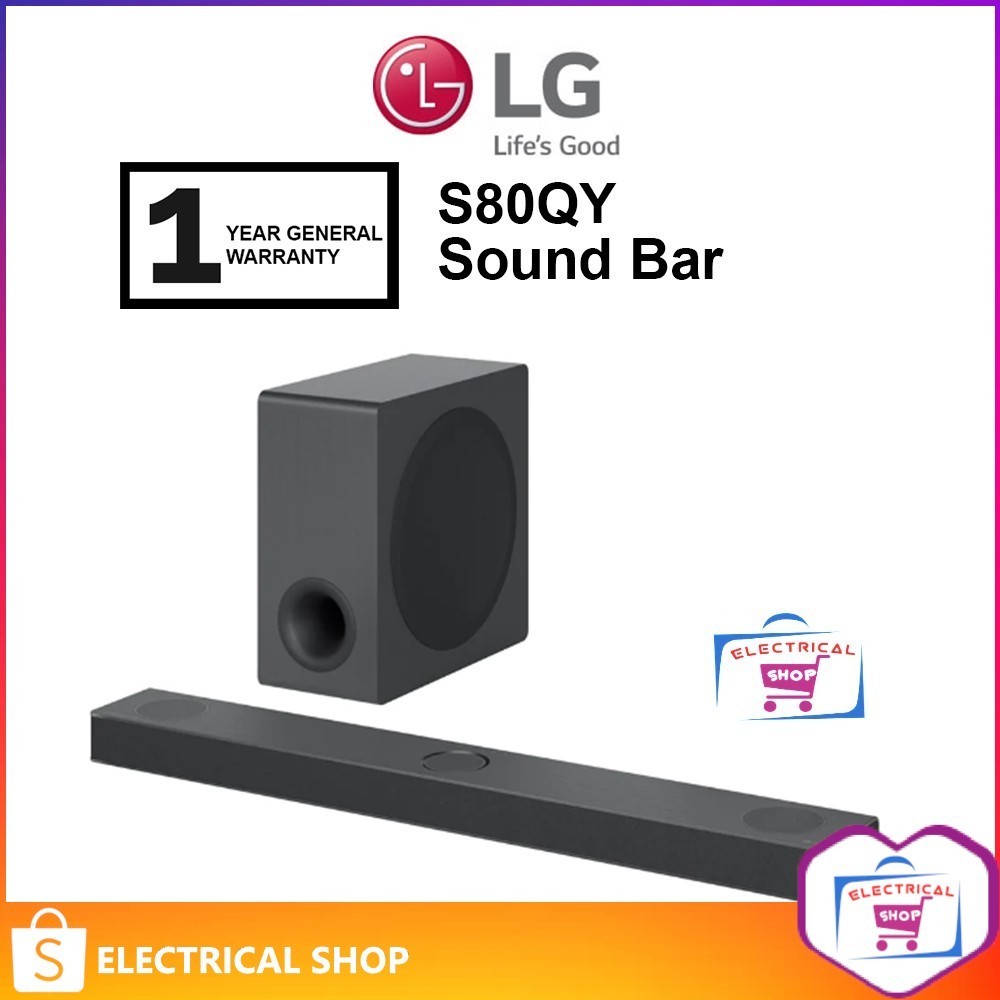 LG 3.1.3 ch High Res Audio S80QY Sound Bar with Dolby Atmos | Shopee Malaysia