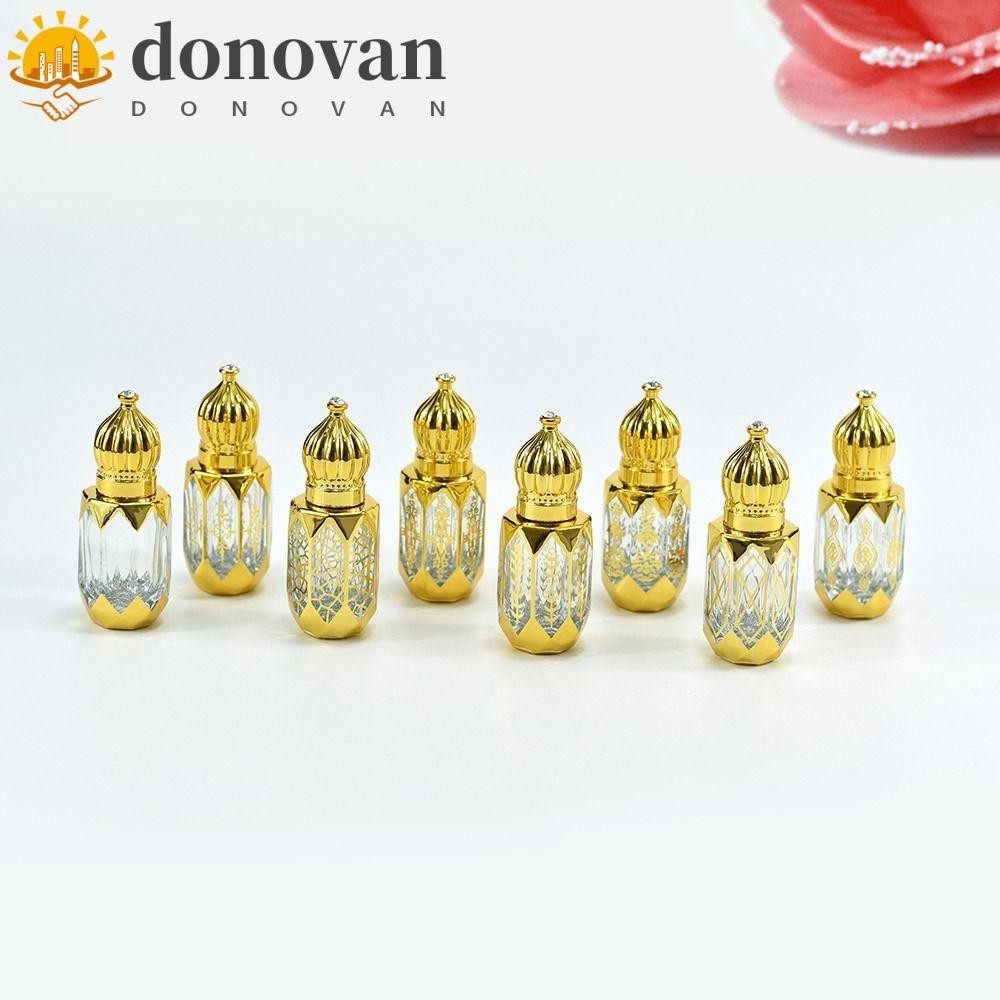 DONOVAN Perfume Bottles Transparent Gold Middle East Refillable Bottles ...