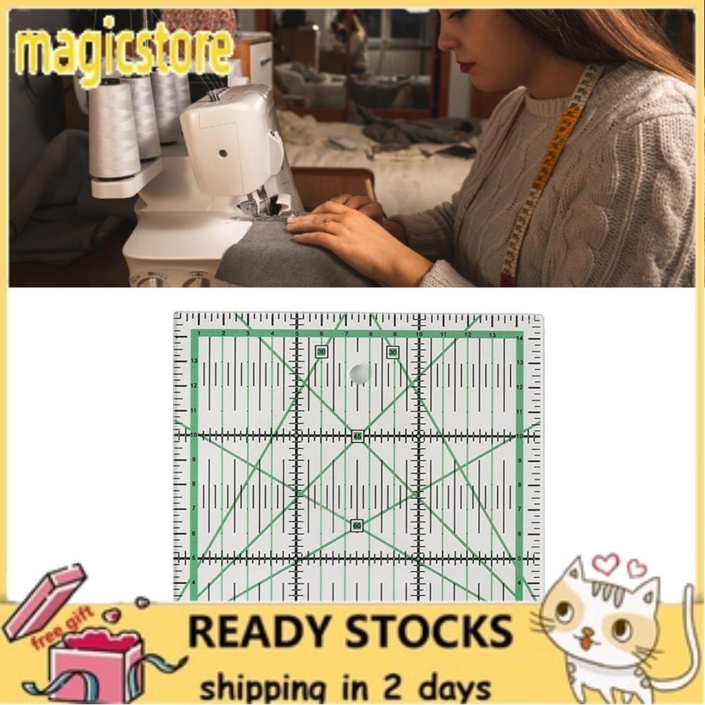 Magicstore HG Quilting Ruler Transparent Acrylic DIY Grid Quilt Rulers ...