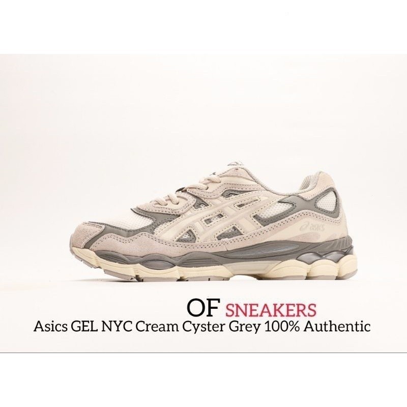 2024 Top A'ics gel NYC Cyster Grey shoes 100% authentic | Shopee Malaysia
