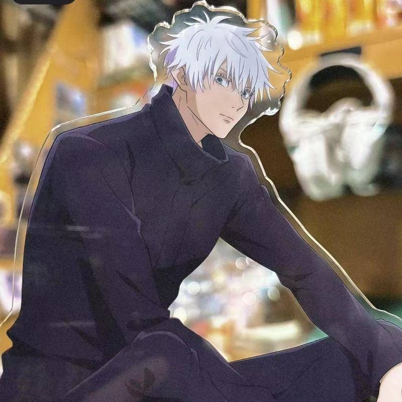 Anime Jujutsu Kaisen Satoru Gojo Acrylic Stand Stylish Desktop Display ...