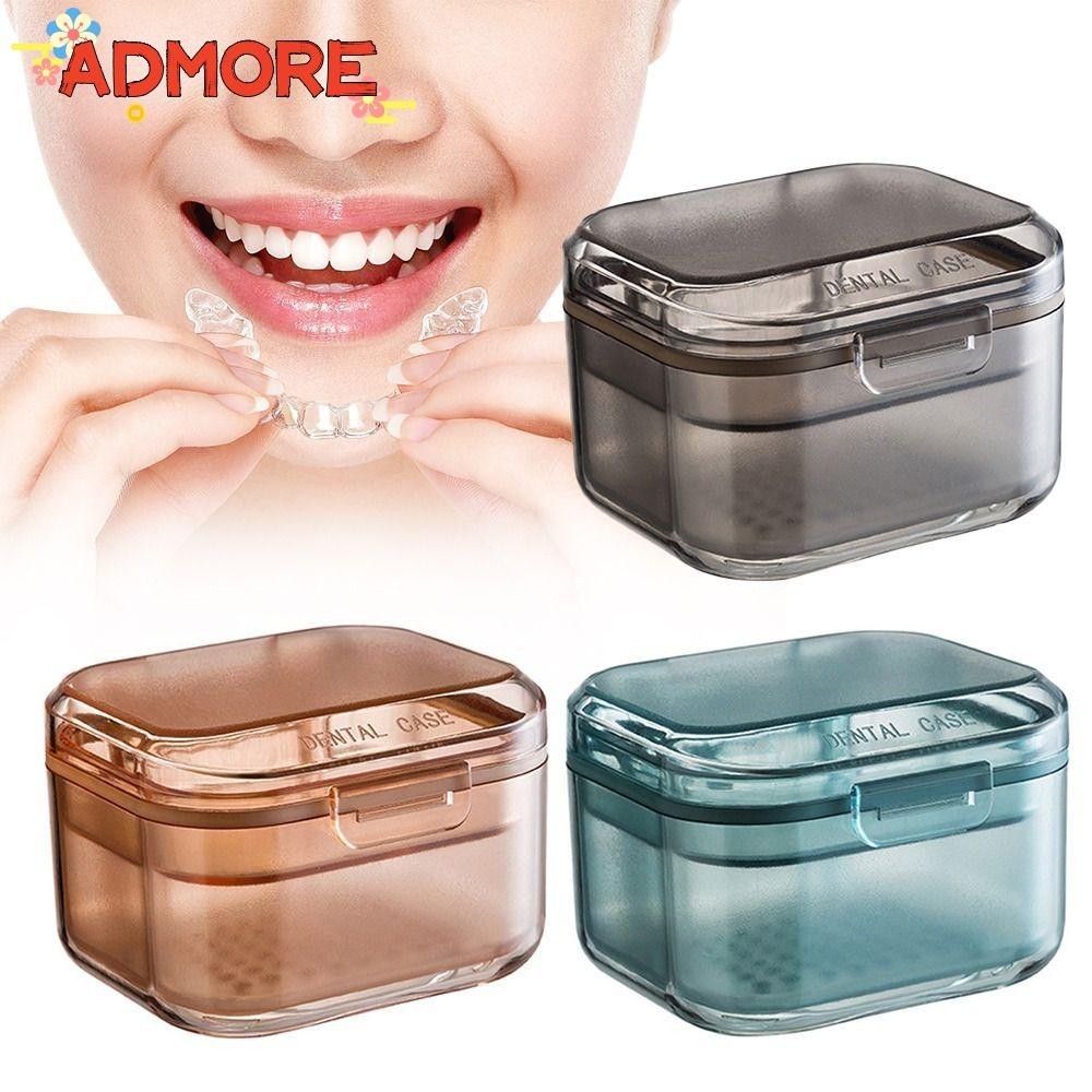 ADMORE Tooth Socket Box Transparent Orthodontic Retainer Clean Soak ...