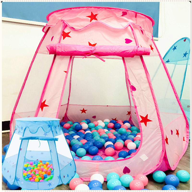 Foldable Kids Play Tent Princess Prince Castle Playhouse Hut Cubby Toy ...