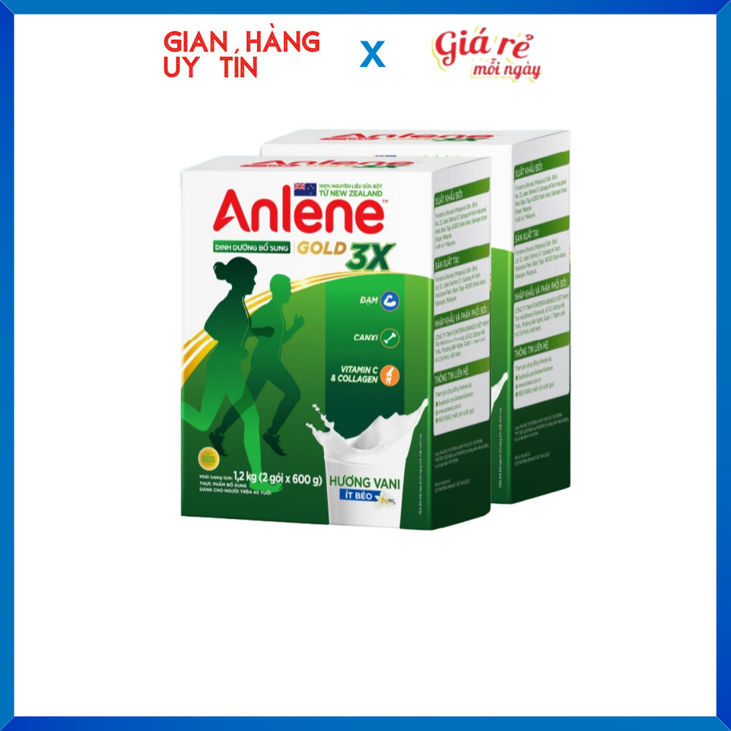 Combo 2 boxes of Anlene Gold Movepro Powdered Milk Vanilla flavor 1.2Kg ...