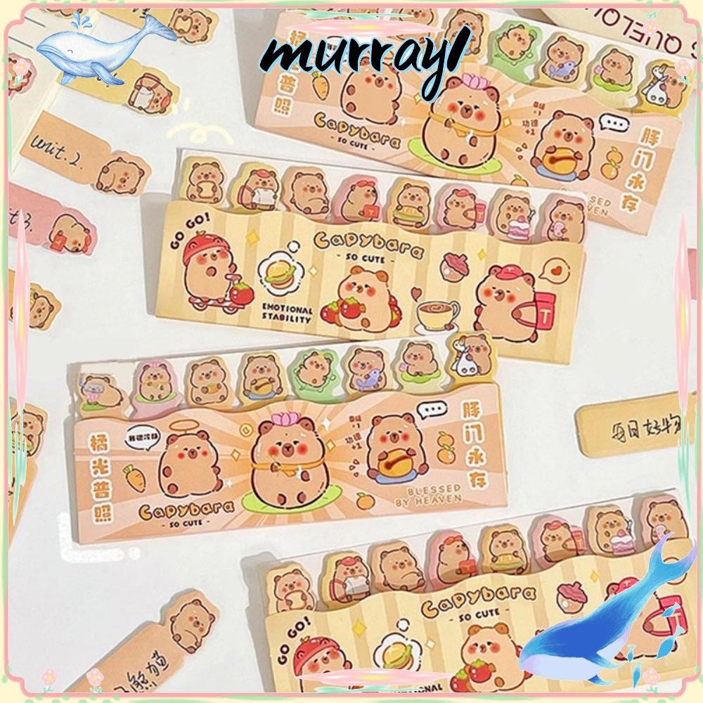MURRAY1 Capybara Index Sticky, Cute Cartoon School Supplies Capybara ...