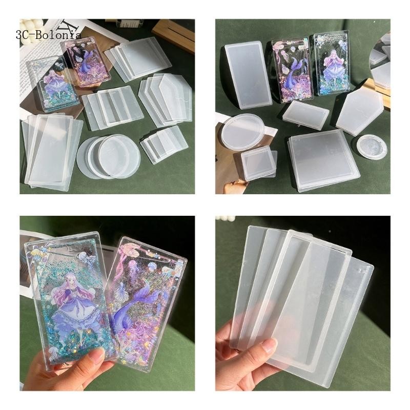 BO 4 PCS DIY Shake Acrylic Quicksand Blank Plate Hand-making Quicksand ...