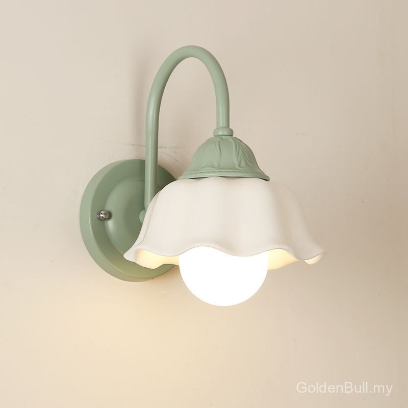 Blossom Wall Lamp Influencer Retro Living Room Background Wall American ...