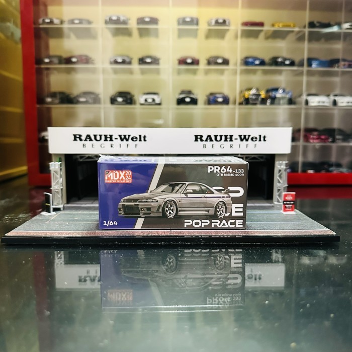 Pop Race 1:64 Nissan Skyline GTR R33 Nismo 400R Zamac Malaysia Diecast ...