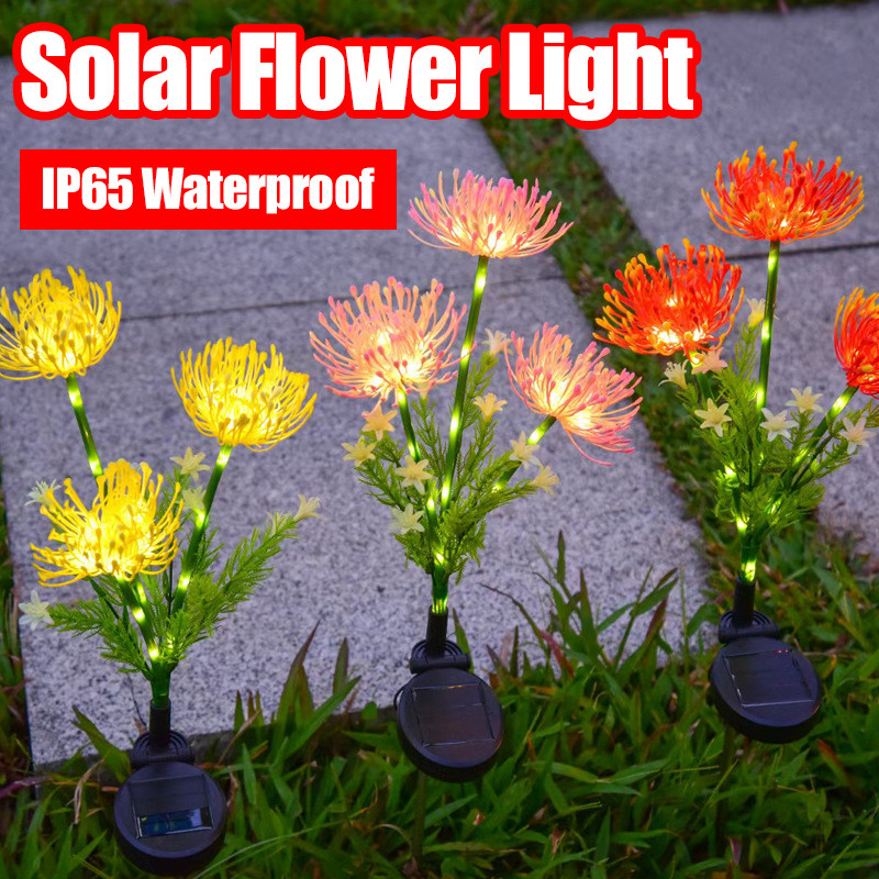 Solar Flower Light LED Outdoor Flower Lamp Waterproof Outdoor Yard ...