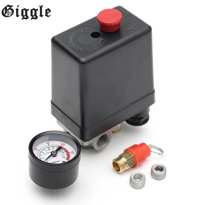 【GIG】175psi 4 Port Air Compressor Pressure Switch Manifold Regulator ...