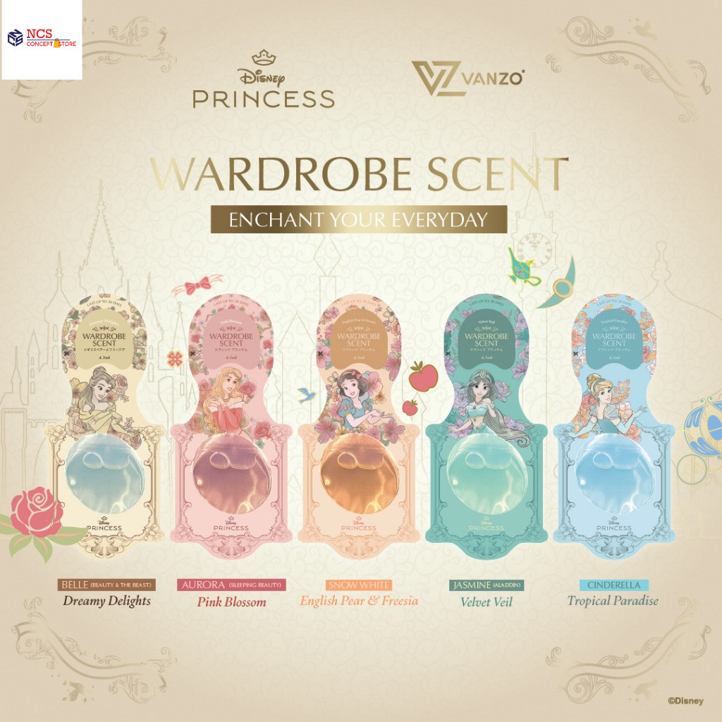 VANZO Disney Princess Wardrobe Scent – Cinderella (Tropical Paradise) 4 ...