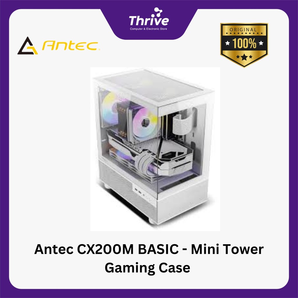 Antec CX200M BASIC - Mini Tower Gaming Case - Tempered Glass Side Panel ...