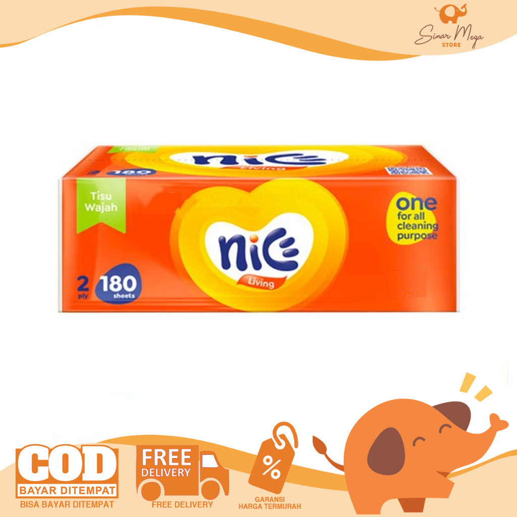 Nice Facial Living Tissue 180 Sheets Soft Pack | Shopee Malaysia