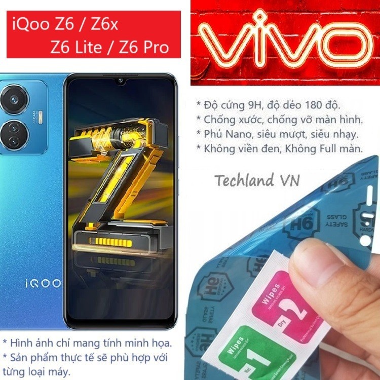 Vivo iQoo Z6 / Z6x / Z6 Lite / Z6 Pro 4G / 5G Nano Coated Tempered ...