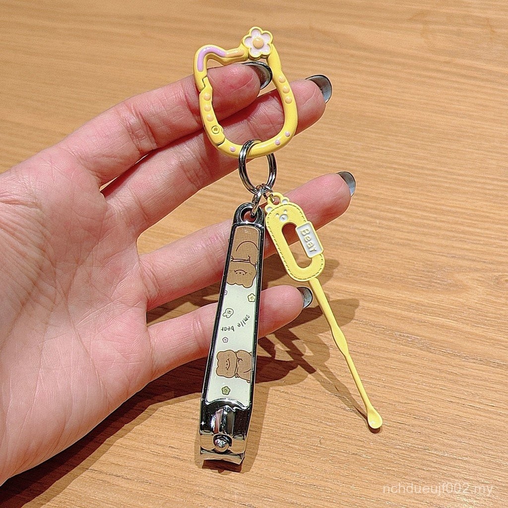 [2.6,000 People Collection] Creative Cute Butter Bear Keychain Nail ...