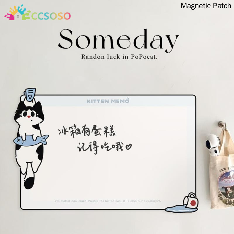 Cute Cat Refrigerator Message Board Can Be Erased Magnetic Whiteboard ...