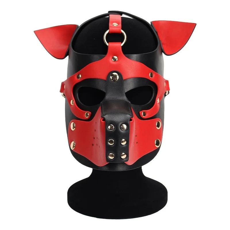 Sexy PU Dog Full Face Masks Sexy Pupply Cosplay Party Costumes of Men ...