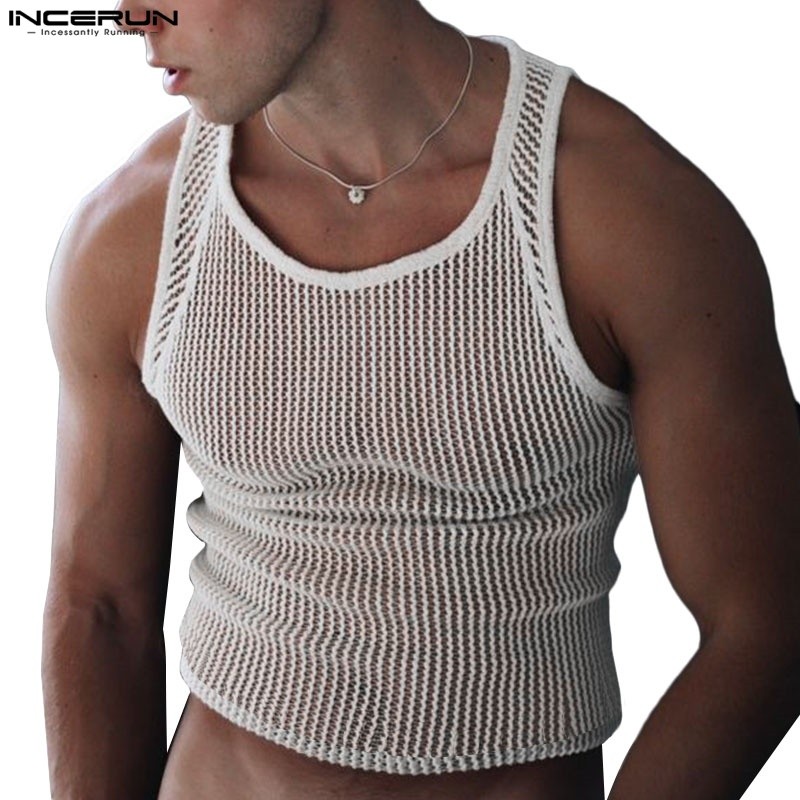 INCERUN men's hollowed out casual style vest | Shopee Malaysia