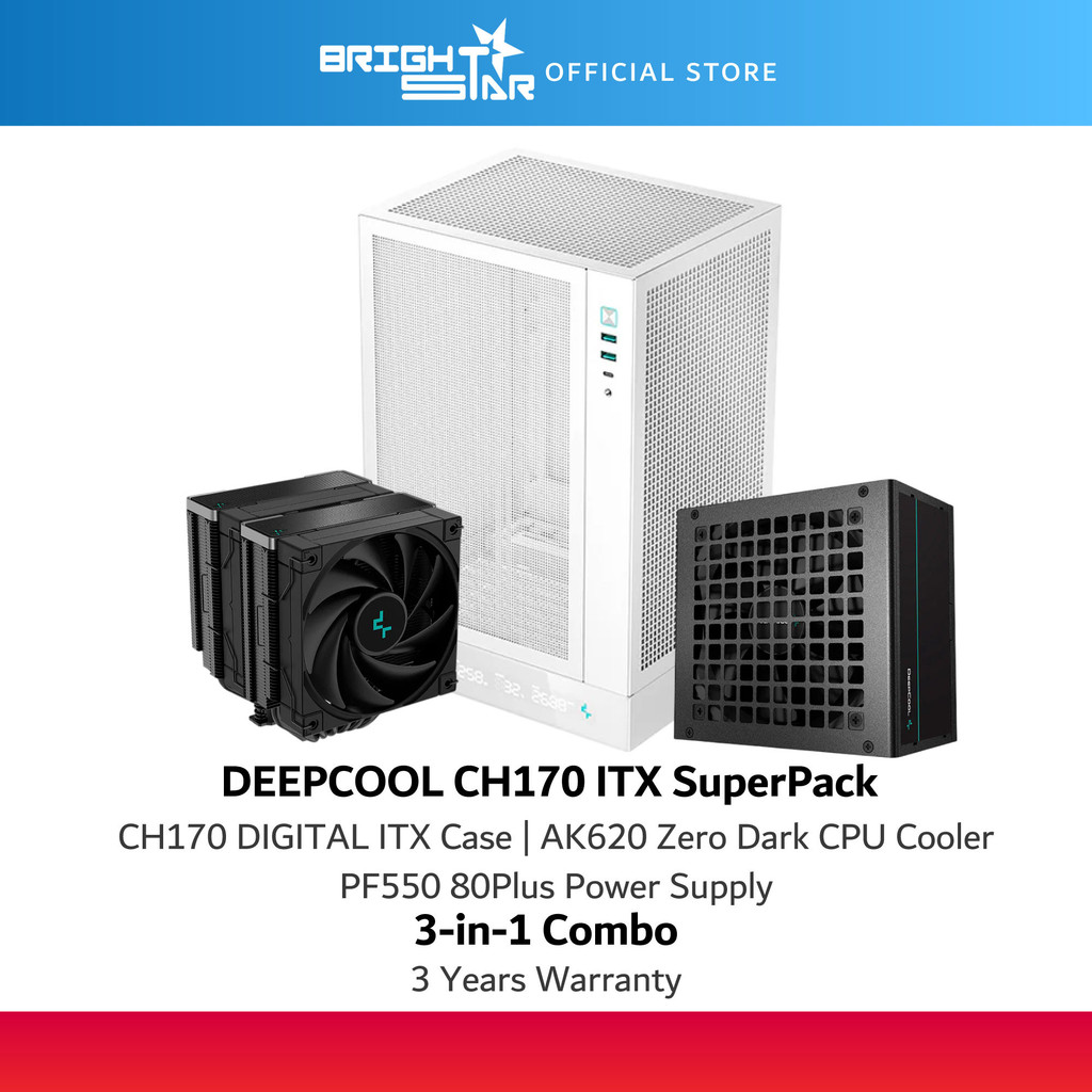 DEEPCOOL CH170 ITX 3 in 1 Case Power Supply CPU Cooler - White | Shopee ...