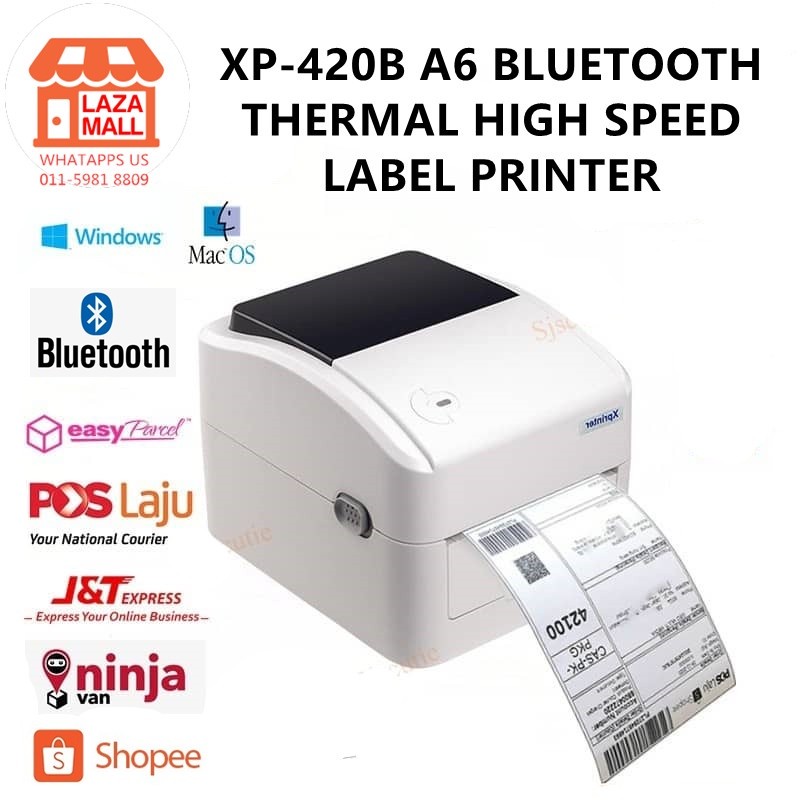 XP-420B A6 BLUETOOTH THERMAL HIGH SPEED LABEL PRINTER AIR WAYBILL PRINT ...