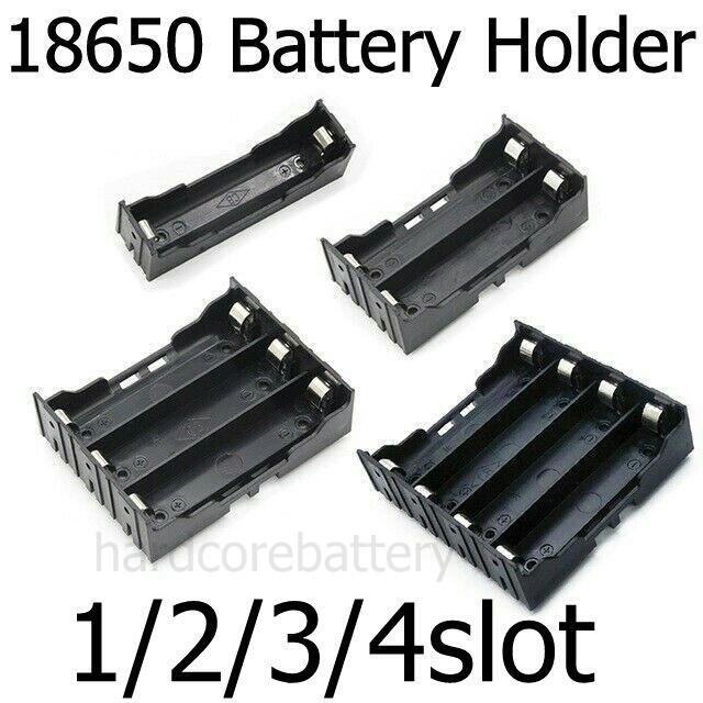 1 2 3 4 Slot 18650 Battery Holder Storage Box Case holder Rechargeable ...