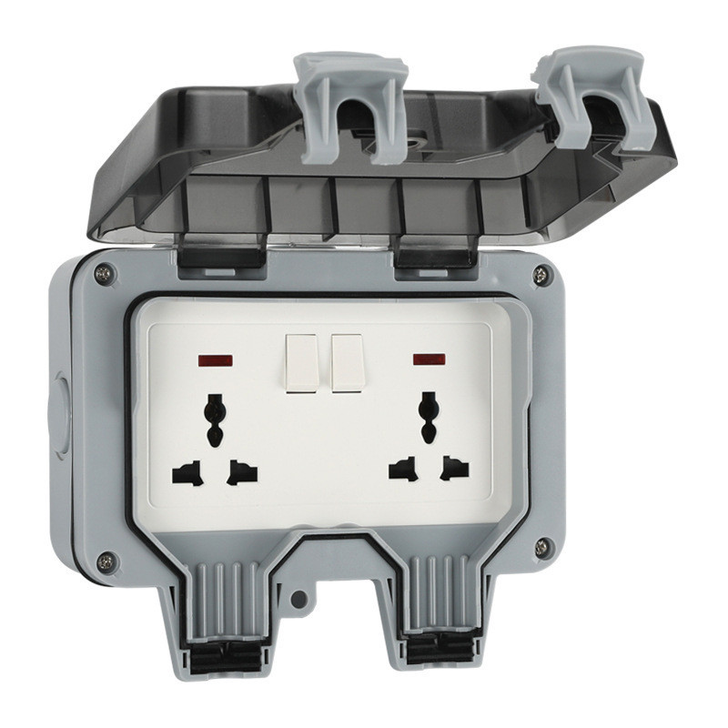 Universal IP66 Weatherproof Socket Waterproof Outdoor Wall Power Socket ...